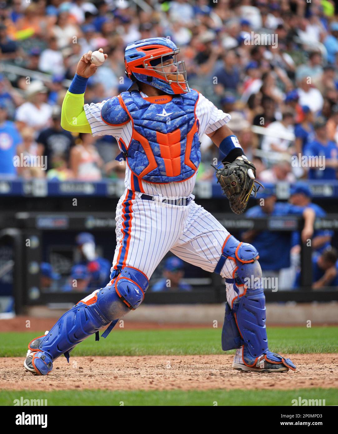 New York Mets catcher Rene Rivera (44) during game against the Chicago ...