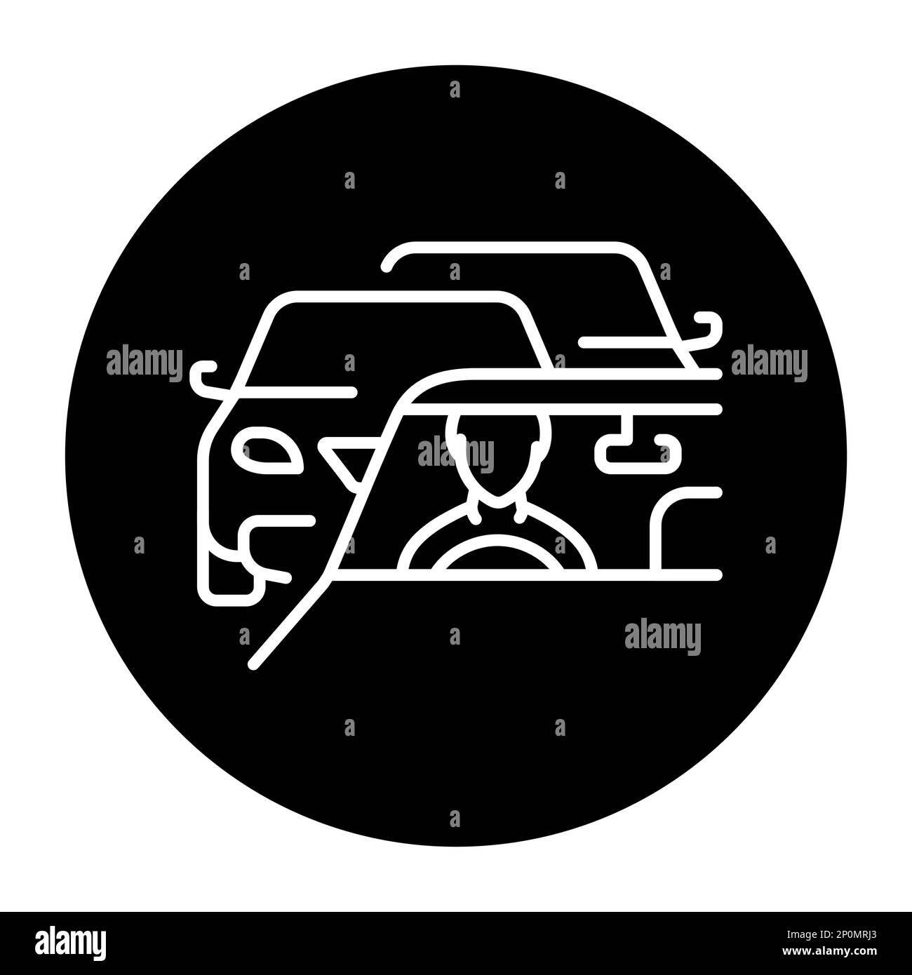 Driving black line icon. Routine. Pictogram for web page Stock Vector ...