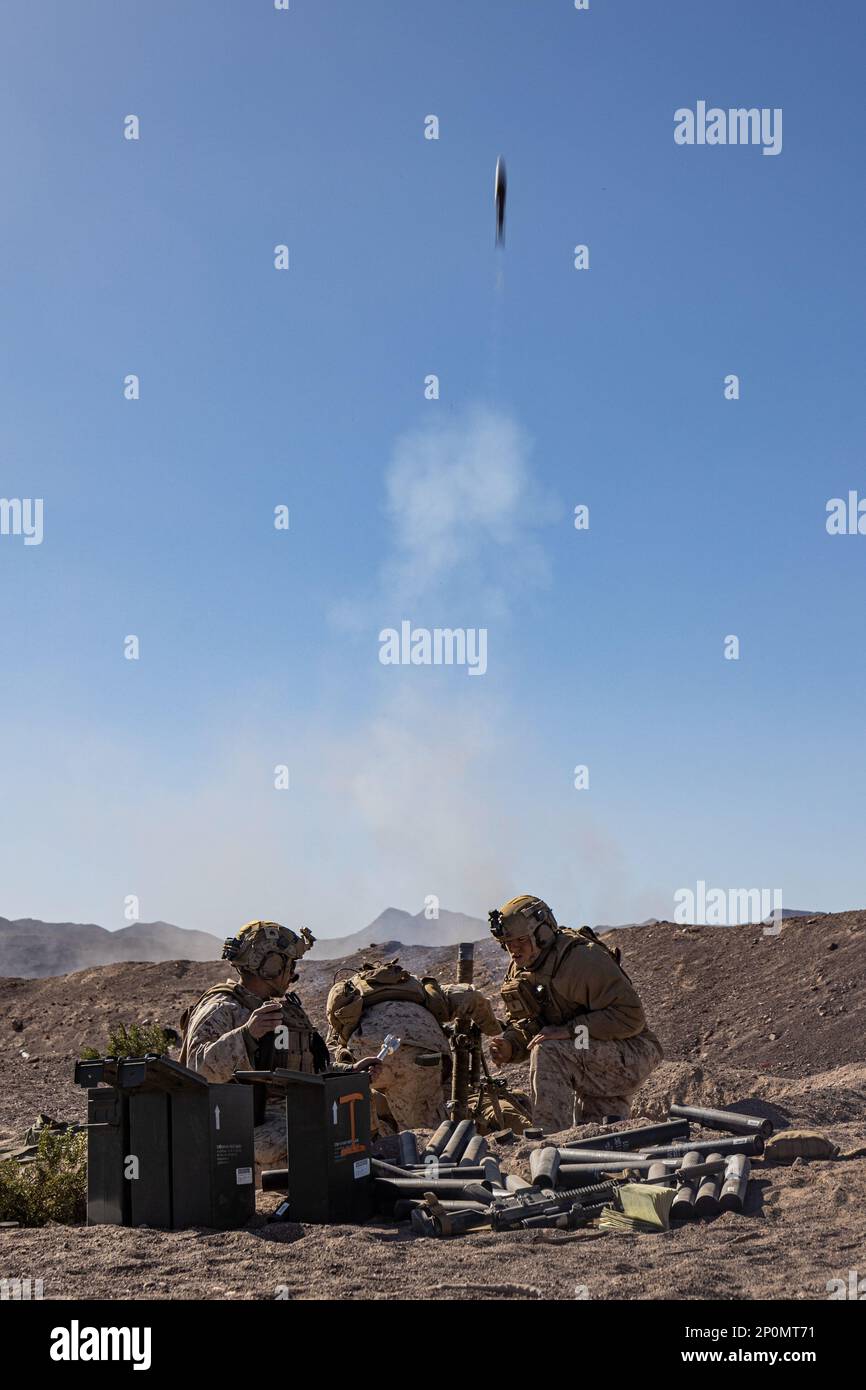 U.S. Marine Corps mortarman with Alpha Company, 1st Battalion, 1st ...