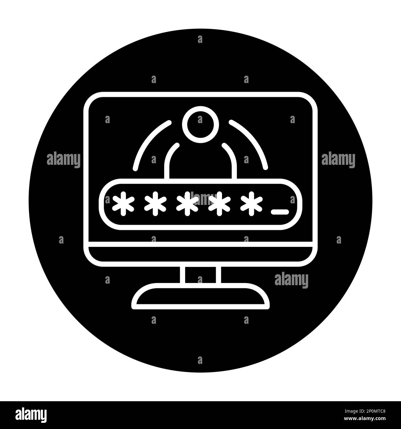 Account login and password olor line icon. Pictogram for web page Stock ...