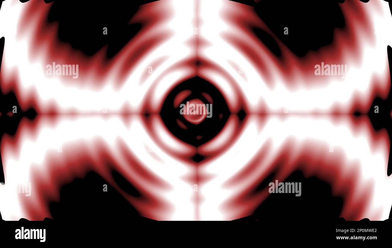 spreading red frequency waves on a dark background with 3D rendering ...