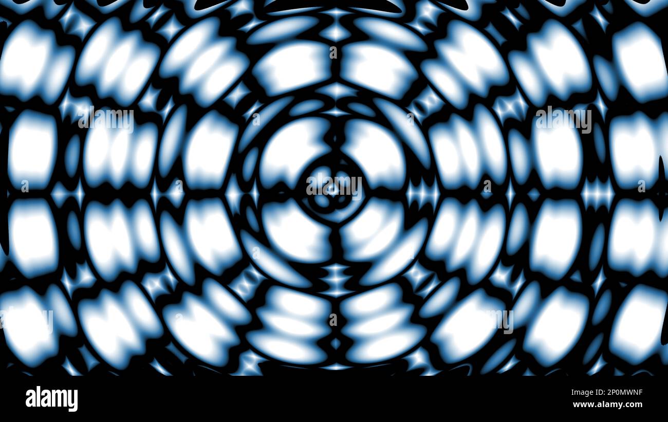 pattern of blue circle square shaped waves in a spiral way on abstract ...