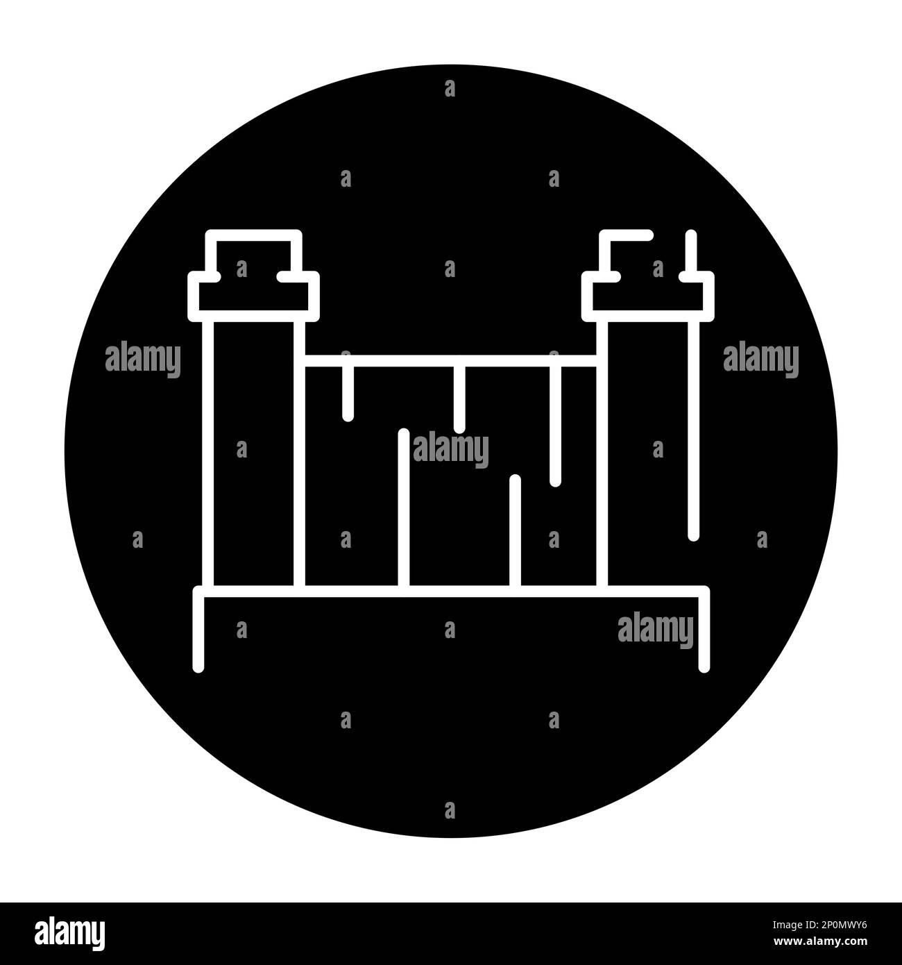 Fence olor line icon. Pictogram for web page Stock Vector Image & Art ...