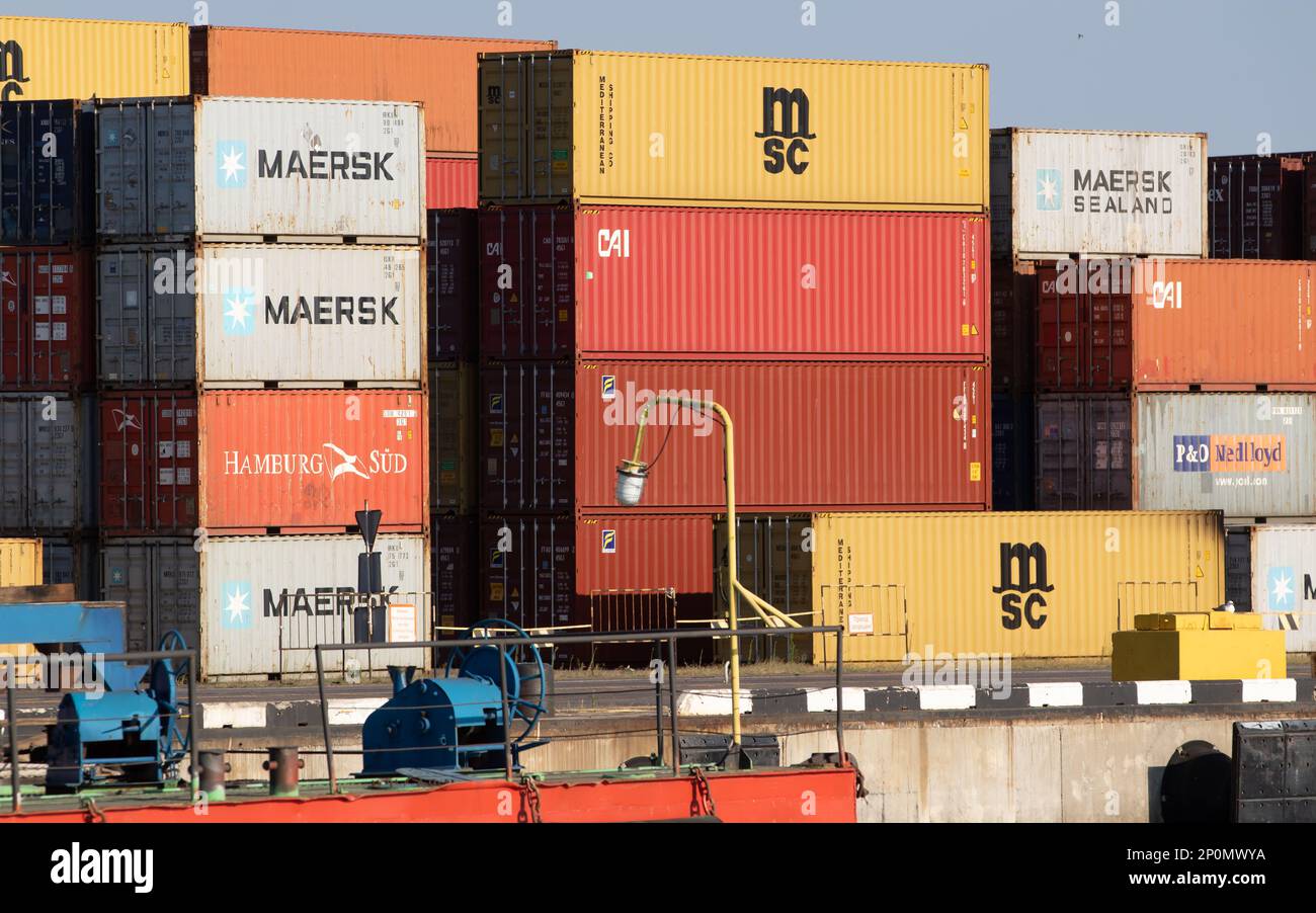 Odessa, Ukraine-202: Logistics terminal sends import-export cargo ...