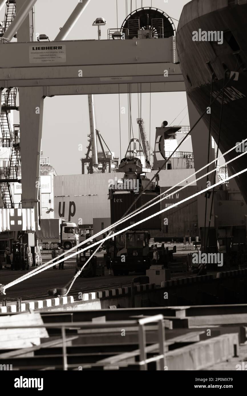 Odessa, Ukraine-202: Logistics terminal sends import-export cargo ...