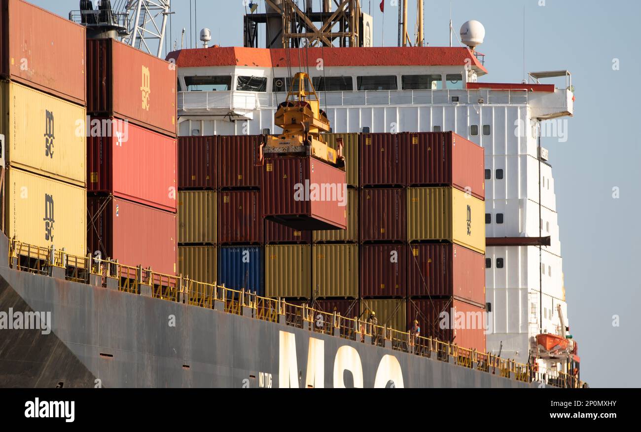 Odessa, Ukraine-202: Logistics terminal sends import-export cargo ...