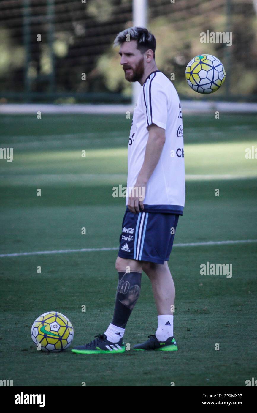 Treino da Selecao Argentina - 08/11/2016 - Lionel Messi durante treino ...