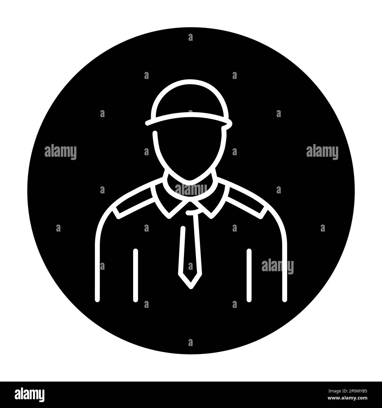 Security guard white linear Black and White Stock Photos & Images - Alamy