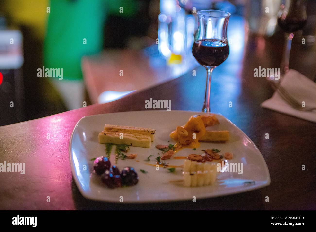 Peruvian starter plate of a varity of tastes Stock Photo - Alamy