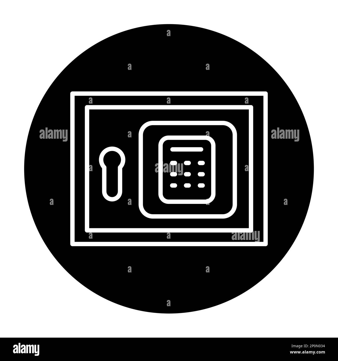 Safe olor line icon. Pictogram for web page Stock Vector Image & Art ...