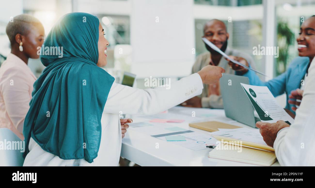 Business meeting, diversity team and people talking, planning and ...