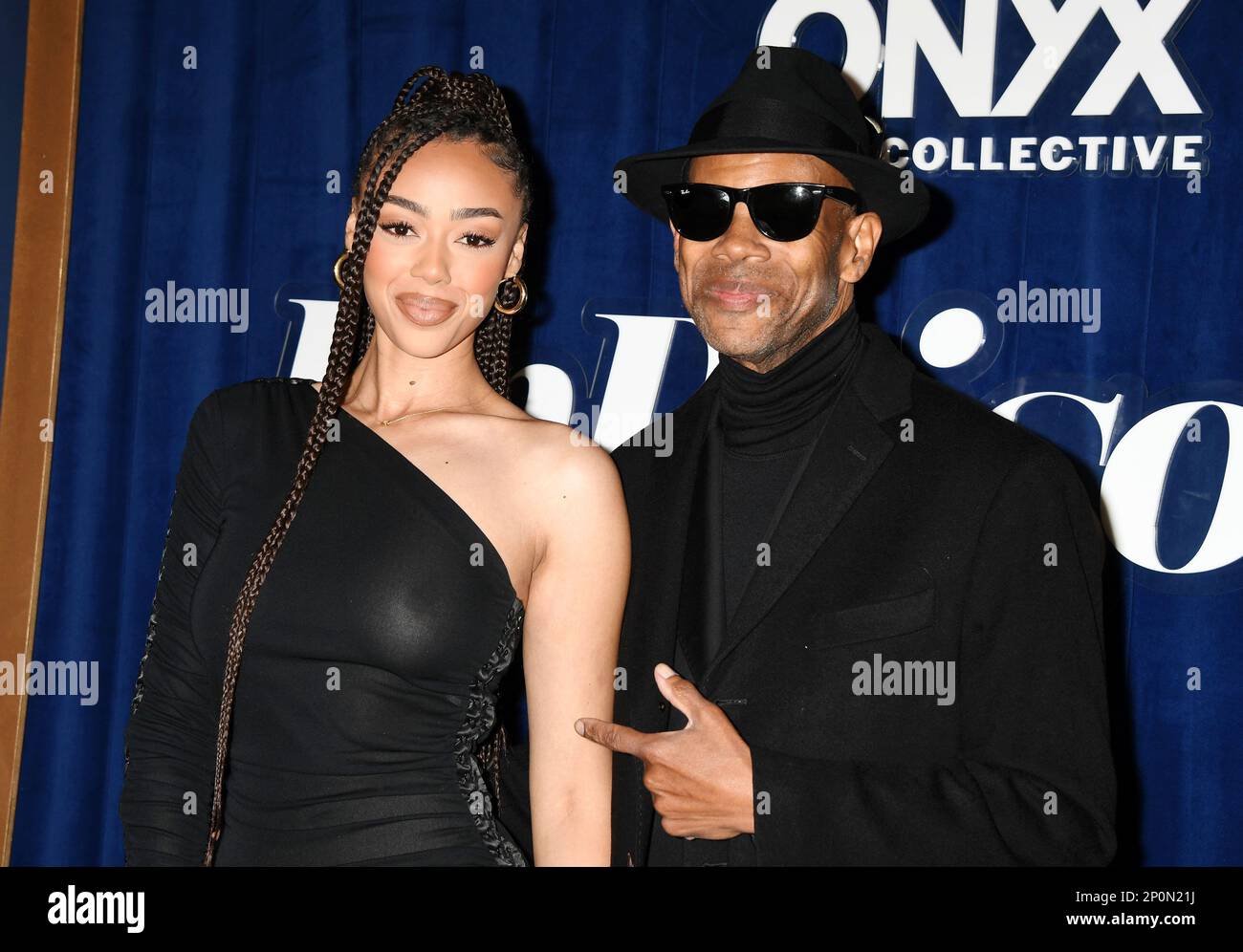 HOLLYWOOD, CALIFORNIA - MARCH 02: (L-R) Bella Harris and Jimmy Jam ...