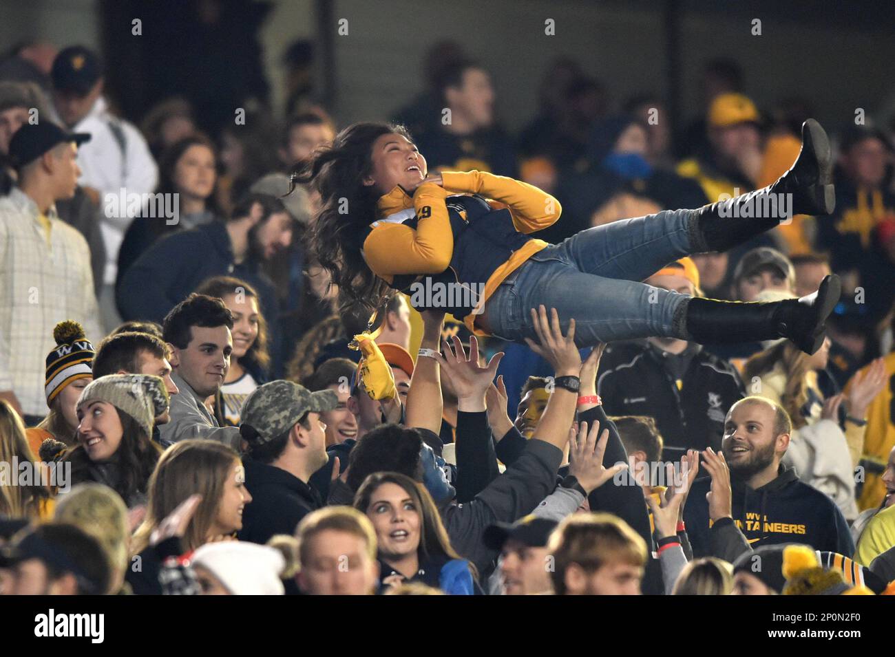 November 5, 2016 - Morgantown, West Virginia, U.S - A WVU fan crowd ...