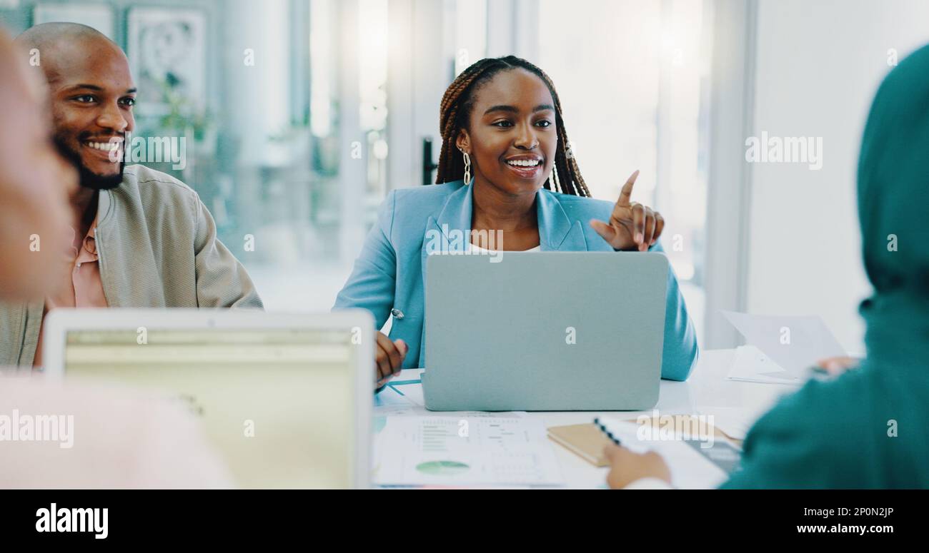 Business meeting, diversity team and people talking, planning and ...