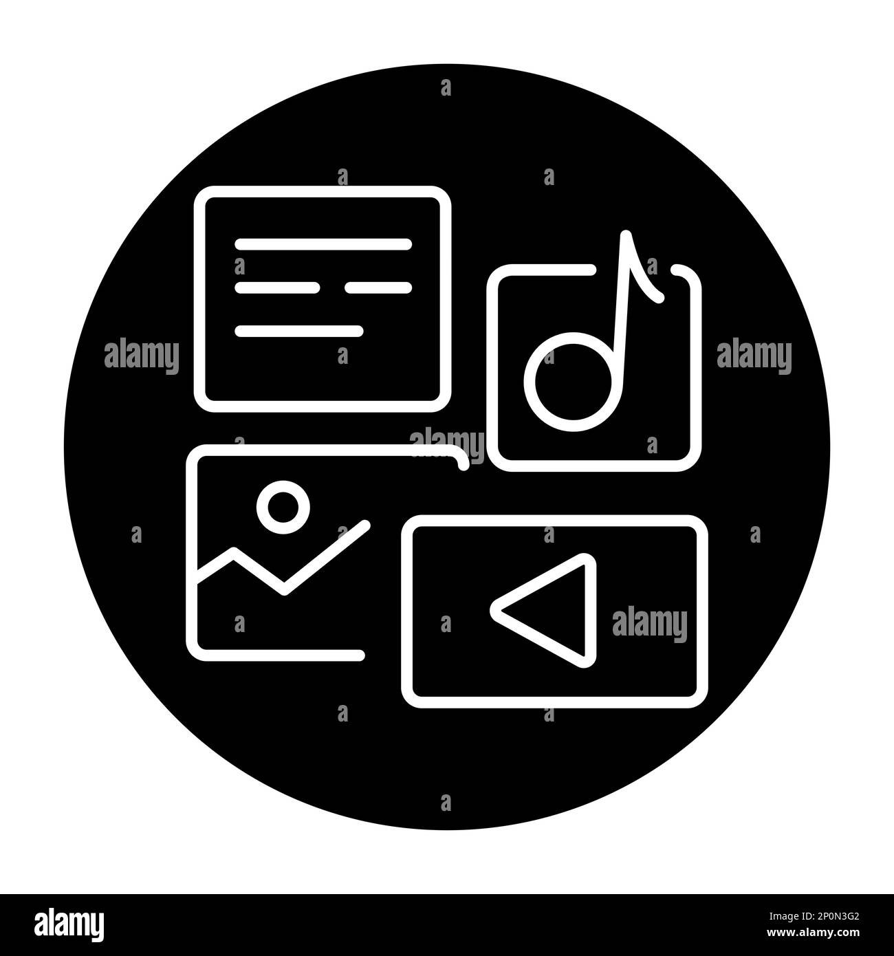 Streaming content black line icon. Online promotion. Pictogram for web ...