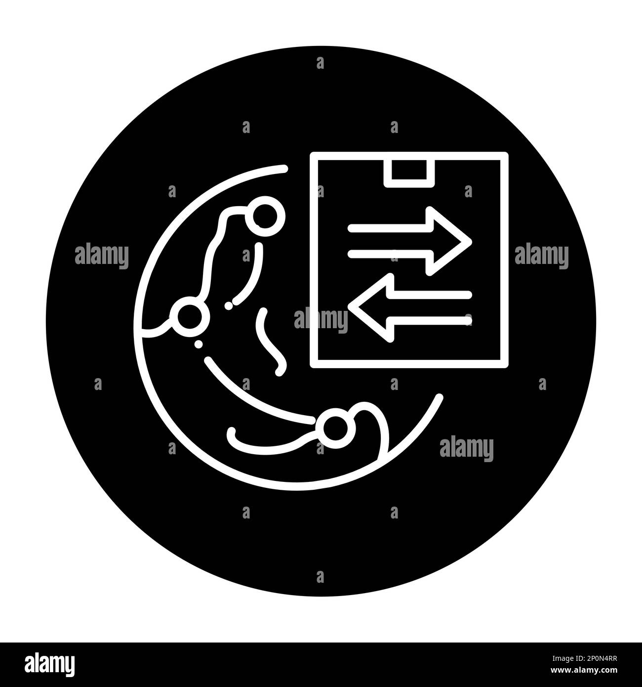 Importexport service olor line icon. Pictogram for web page Stock ...