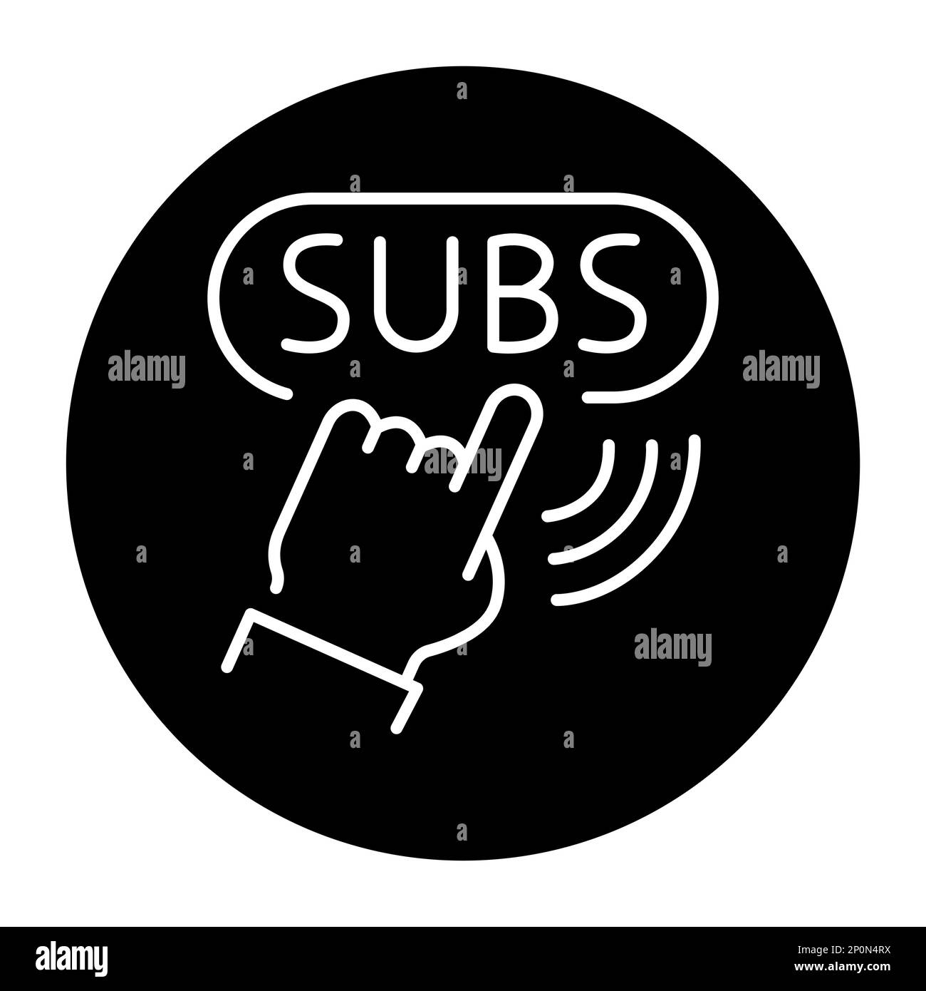Subscribe button black line icon. Online promotion. Pictogram for web ...