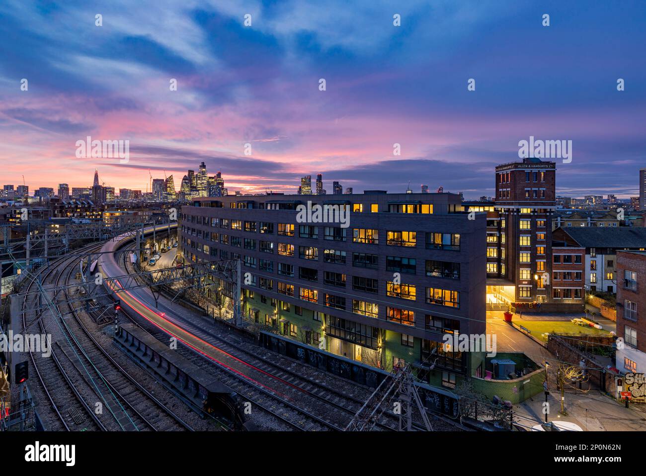 London Skyline Views, City Scape, Evening Sunset Stock Photo - Alamy