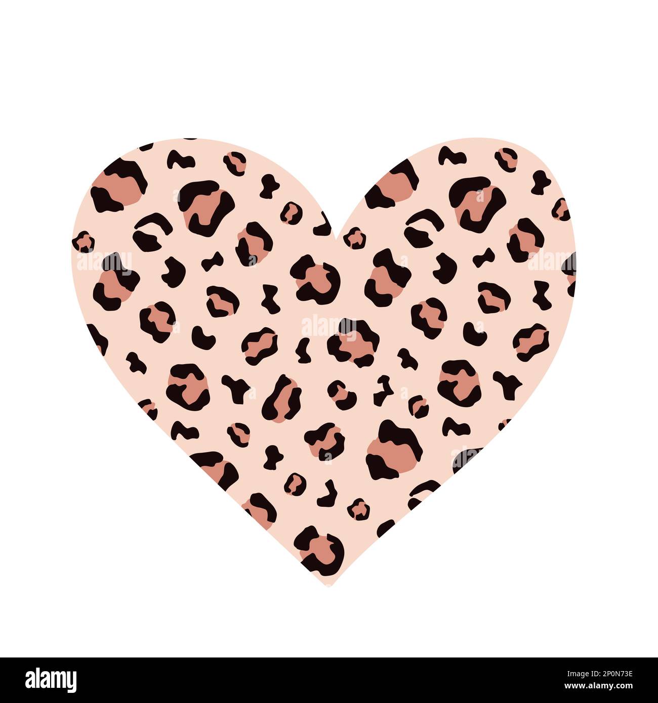 Wild Heart with Animal Print Decor Stock Vector Image & Art - Alamy