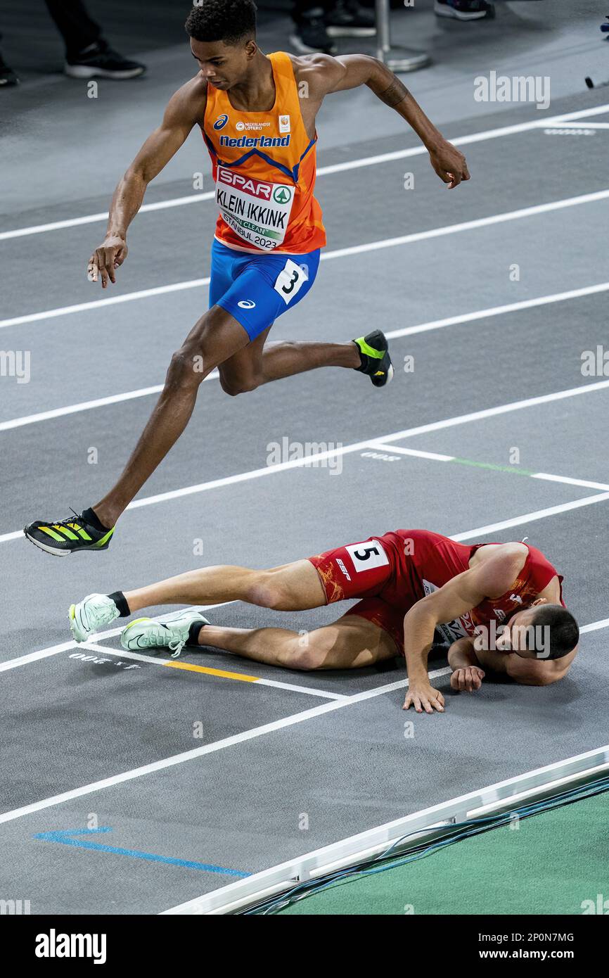 ISTANBUL - 03/03/2023, Isaya Klein ikkink in action at 400 meters on ...