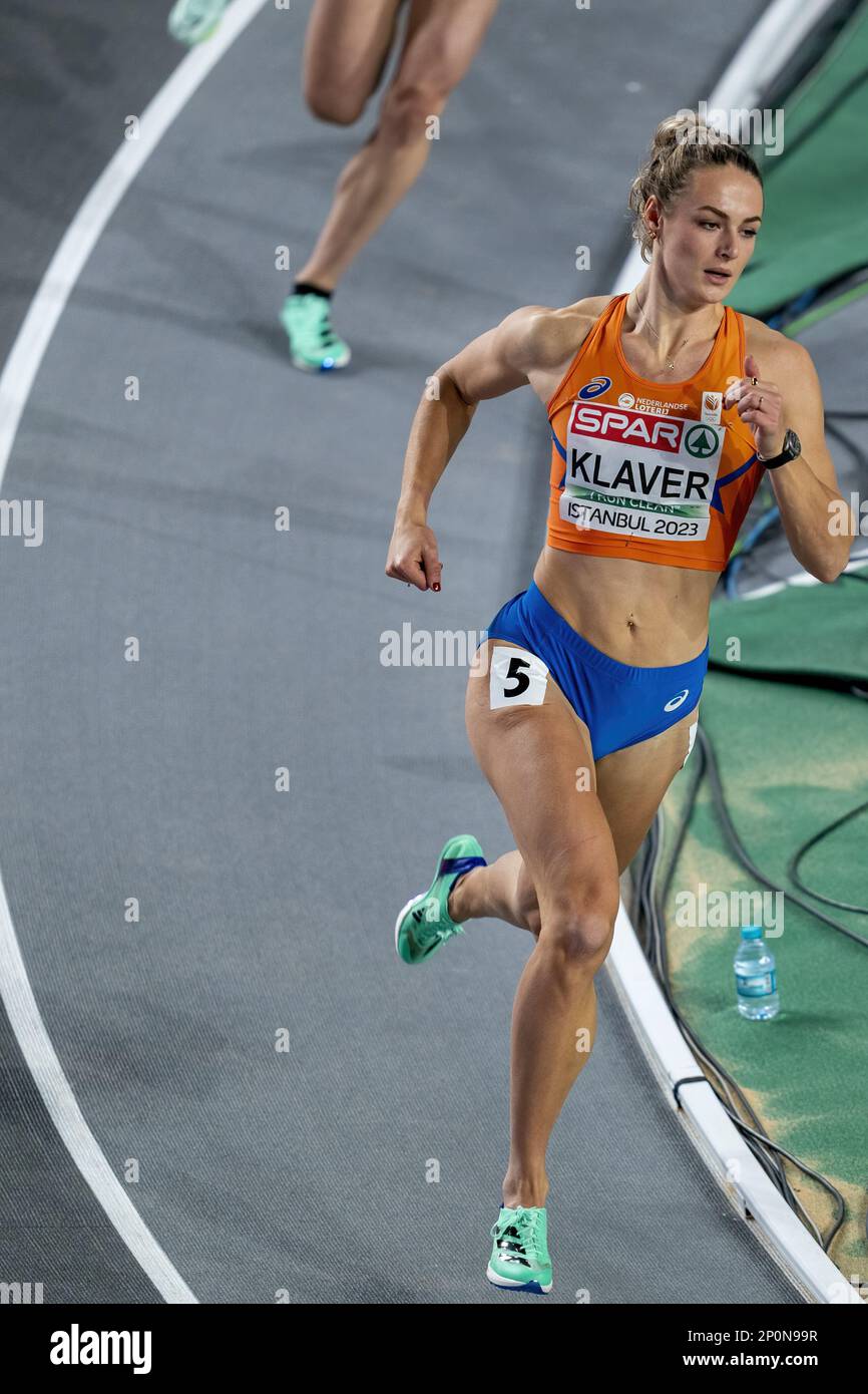 ISTANBUL - 03/03/2023, Lieke Klaver in action at 400 meters on the ...