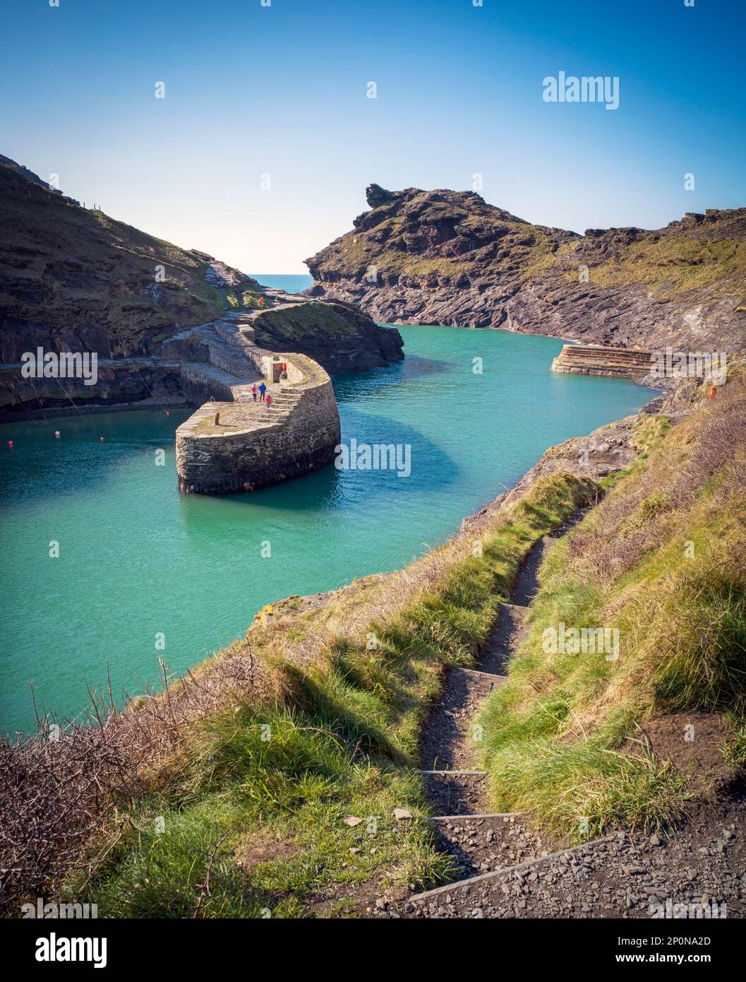 The Pretty seaside port of Boscastle in Cornwall Stock Photo - Alamy