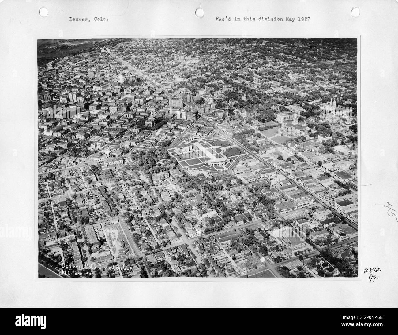 Aerial view denver Black and White Stock Photos & Images - Alamy