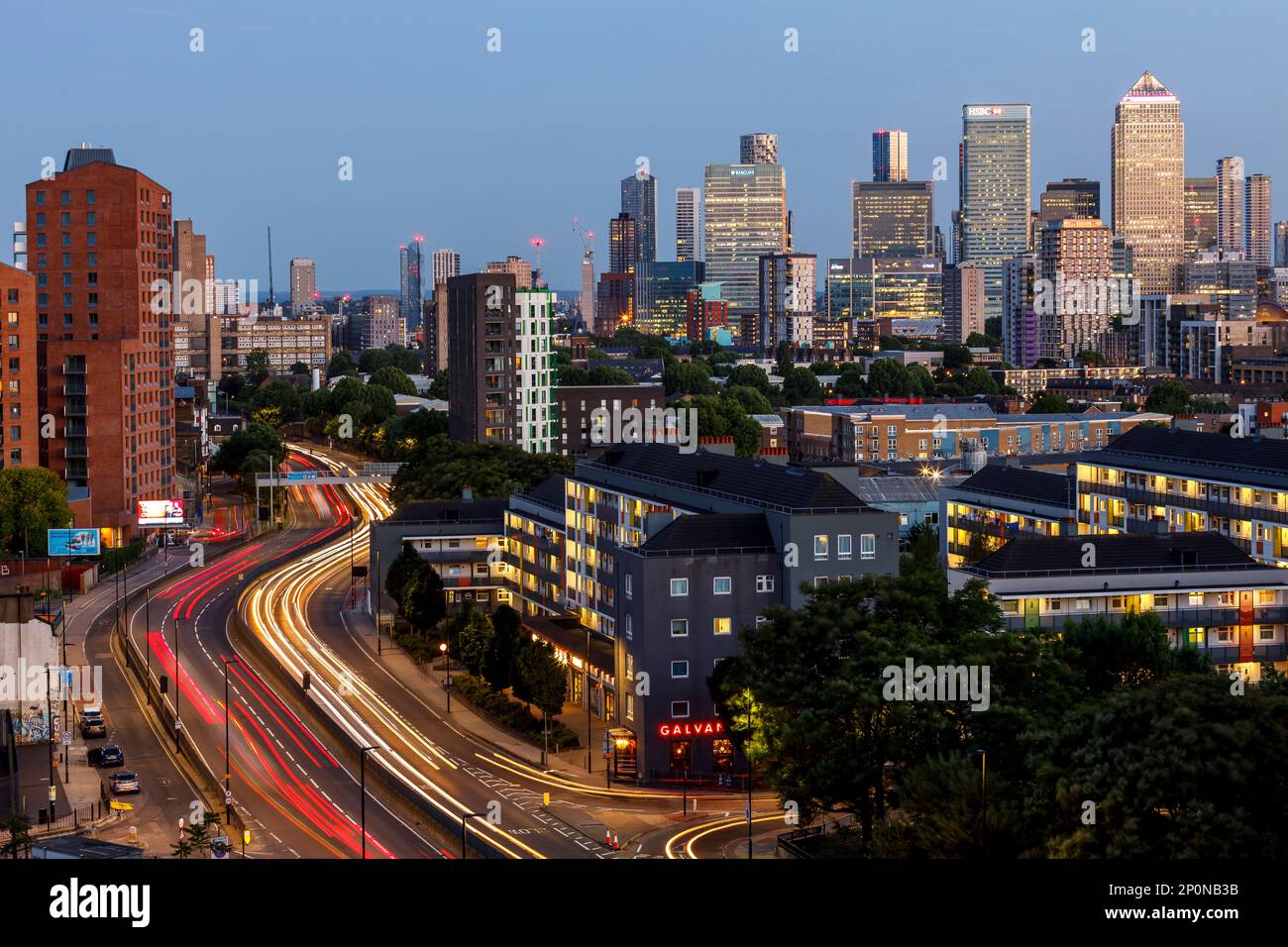 London Skyline Views, City Scape, Evening Sunset Stock Photo - Alamy