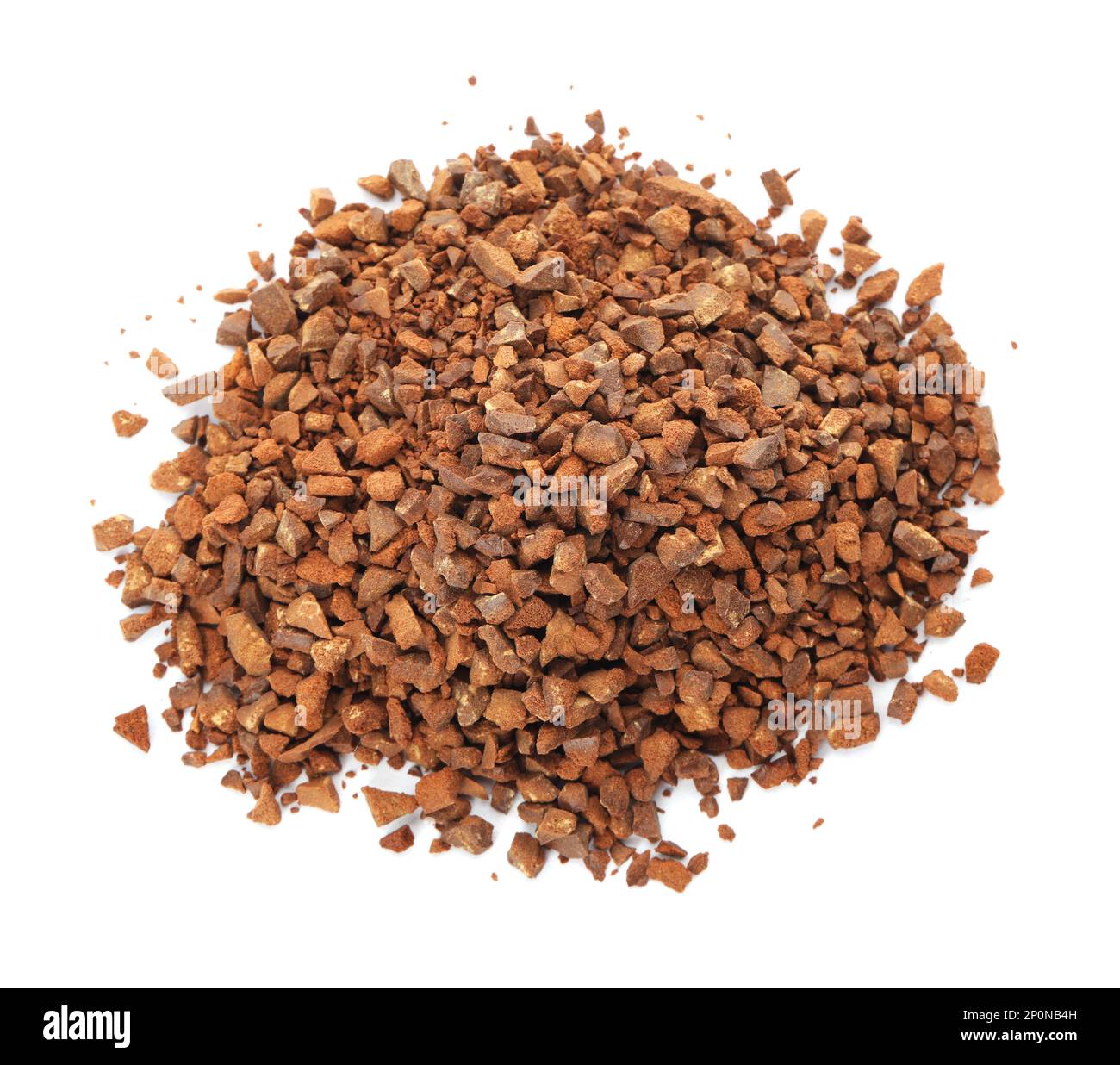 Pile of chicory granules isolated on white, top view Stock Photo - Alamy