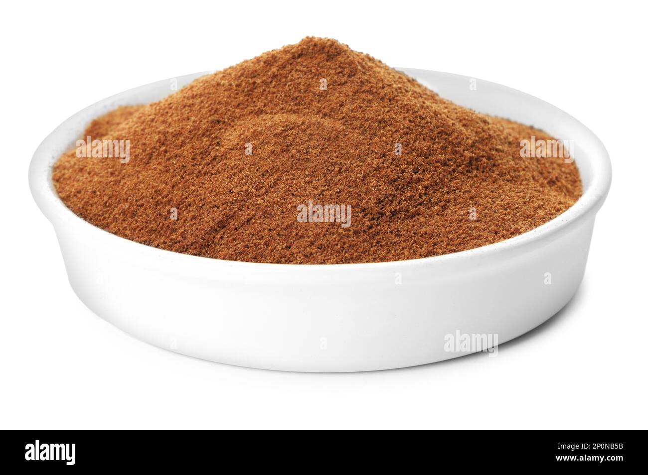 Plate of chicory powder on white background Stock Photo - Alamy