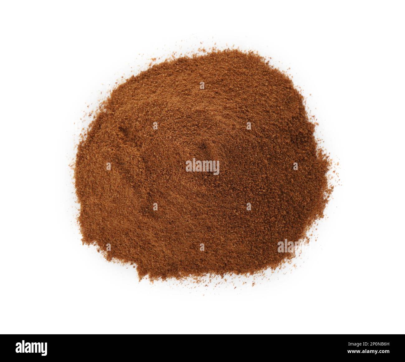 Pile of chicory powder on white background, top view Stock Photo - Alamy