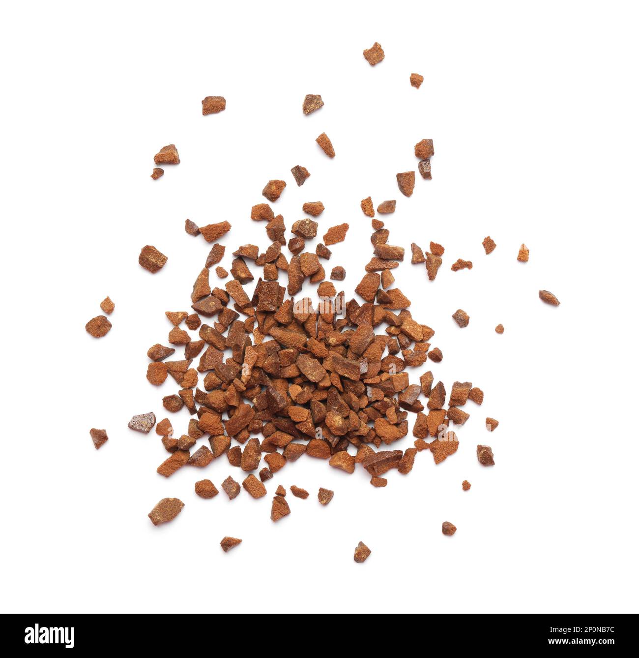 Pile of chicory granules isolated on white, top view Stock Photo - Alamy
