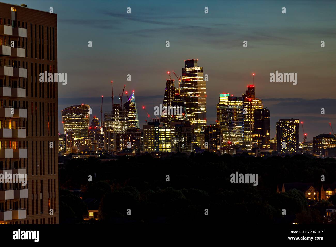 London Skyline Views, City Scape, Evening Sunset Stock Photo - Alamy