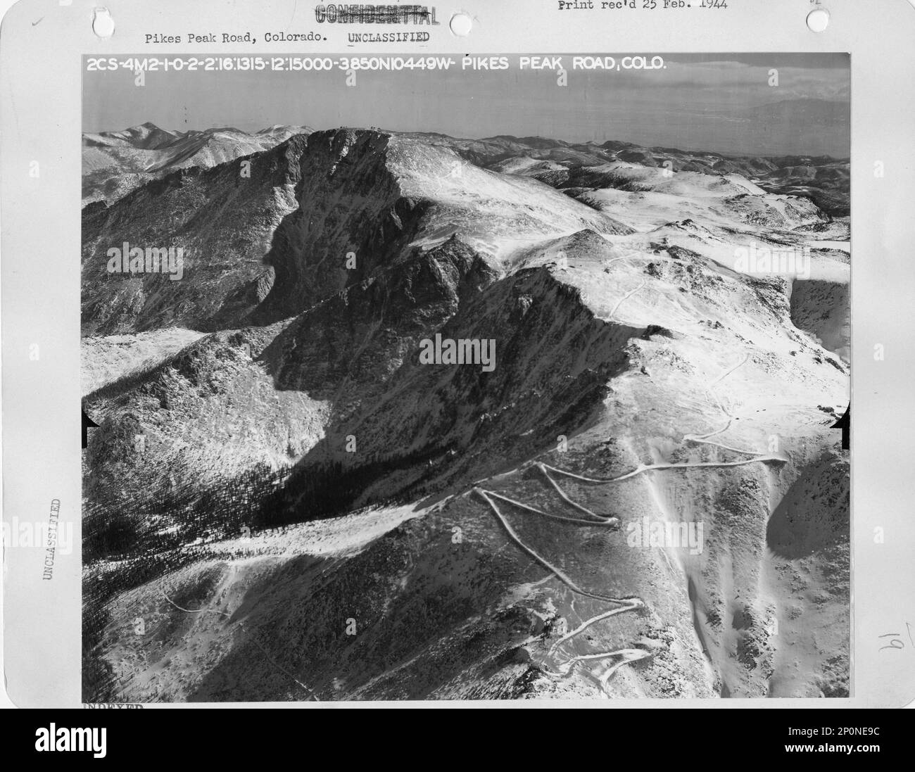 Colorado - Pikes Peak, Aerial Photograph Stock Photo - Alamy