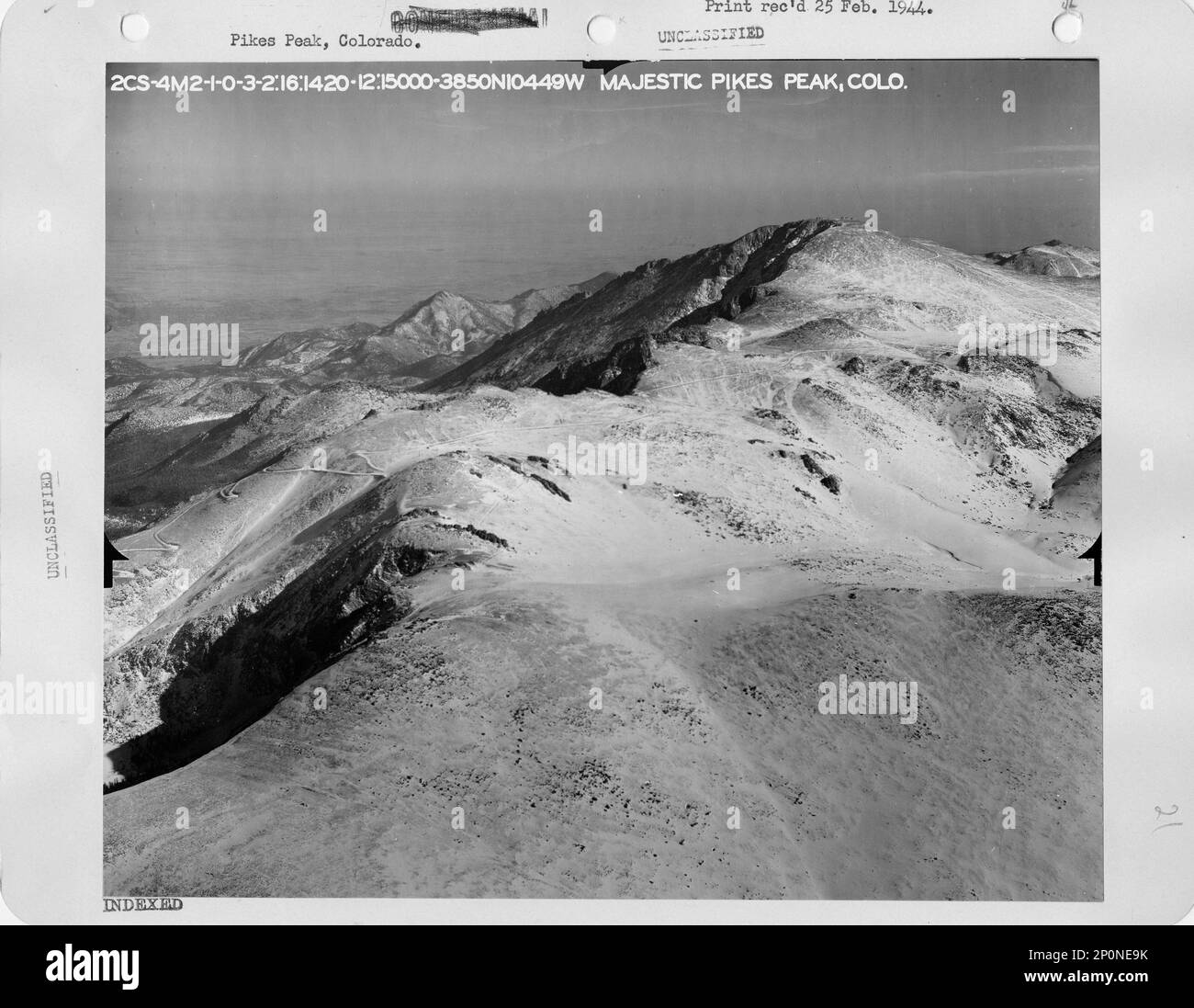 Colorado - Pikes Peak, Aerial Photograph Stock Photo - Alamy