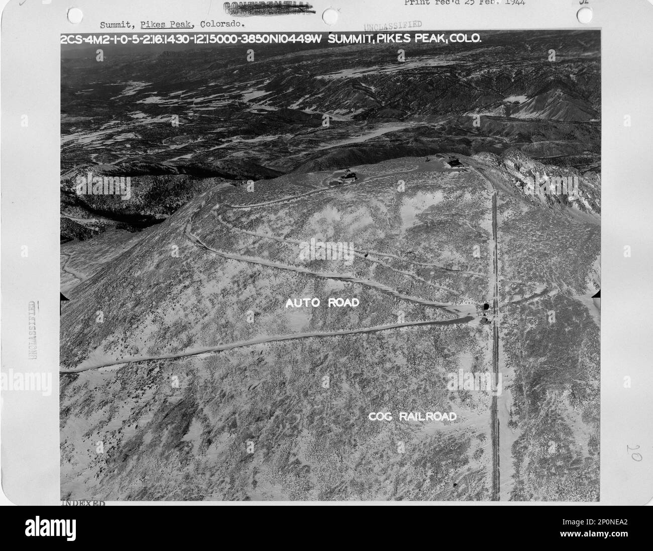 Colorado - Pikes Peak, Aerial Photograph Stock Photo - Alamy