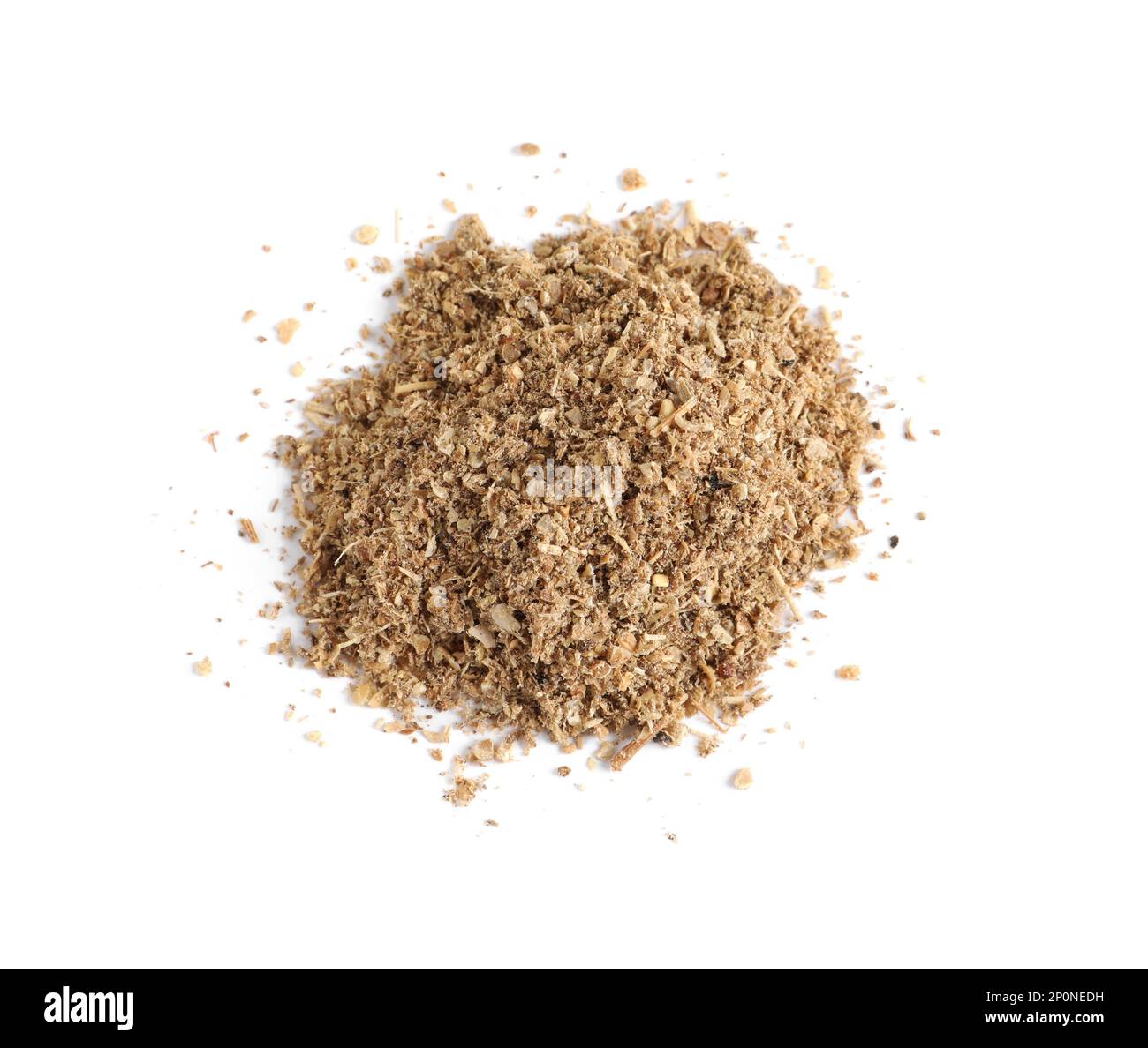 Heap of powdered coriander isolated on white, top view Stock Photo - Alamy