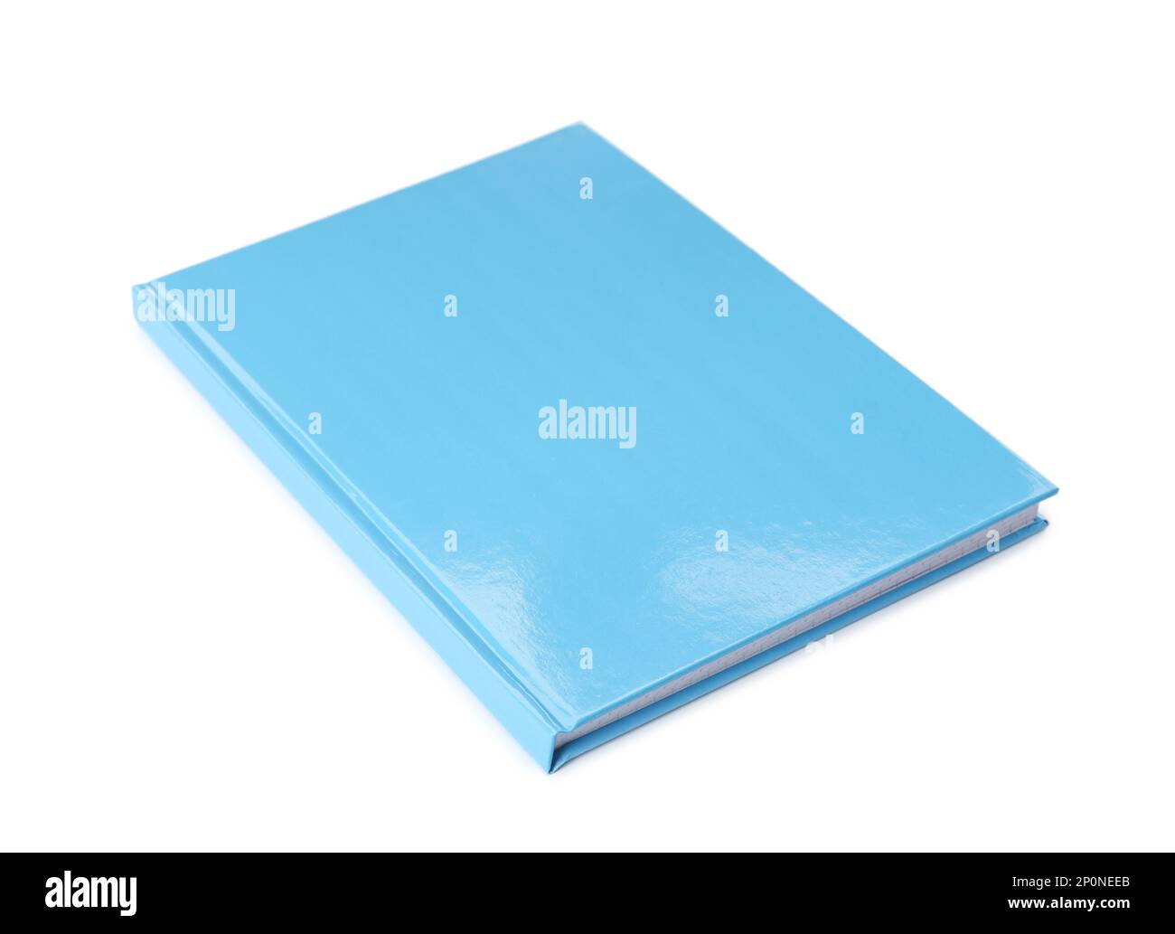 New light blue planner isolated on white Stock Photo - Alamy