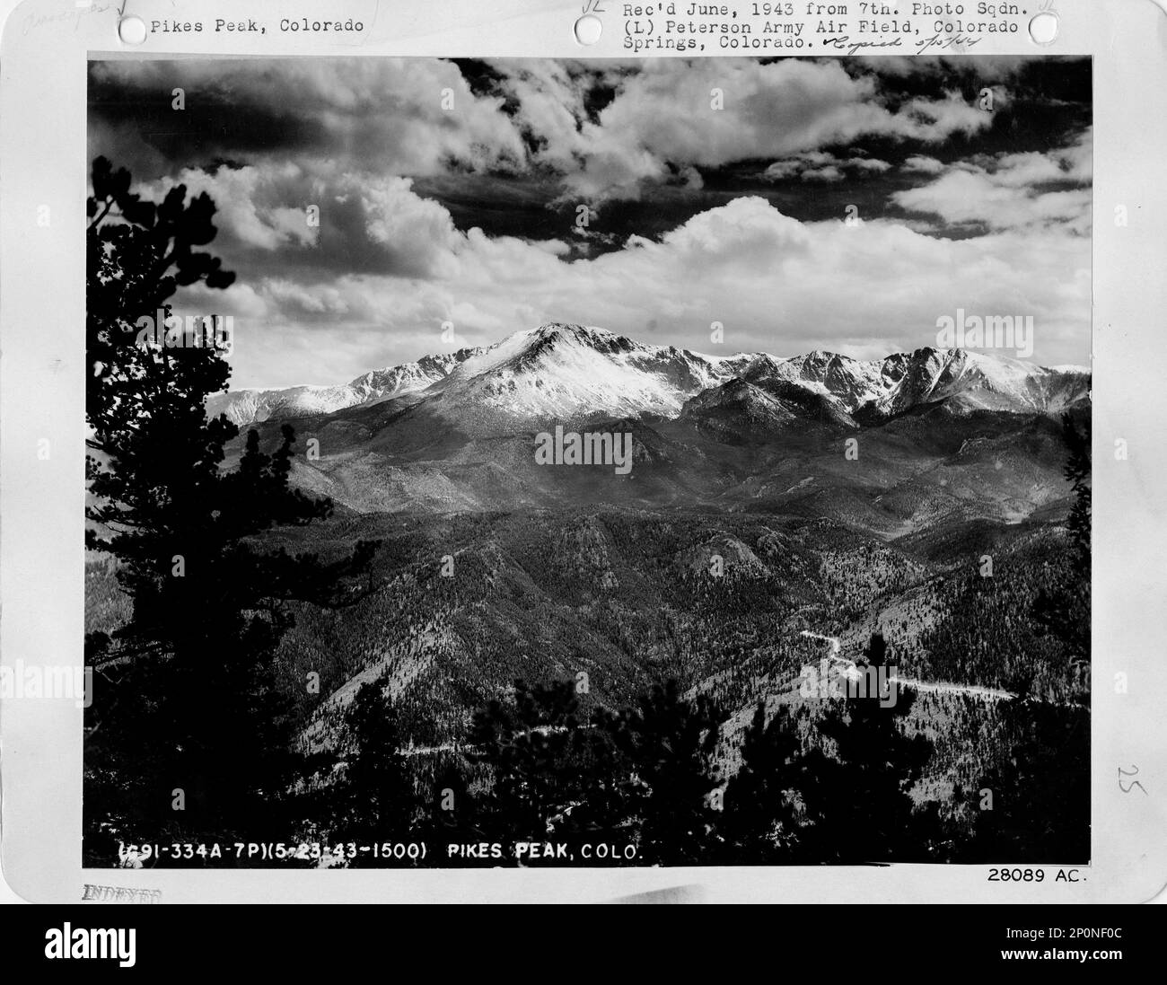 Colorado - Pikes Peak, Aerial Photograph Stock Photo - Alamy
