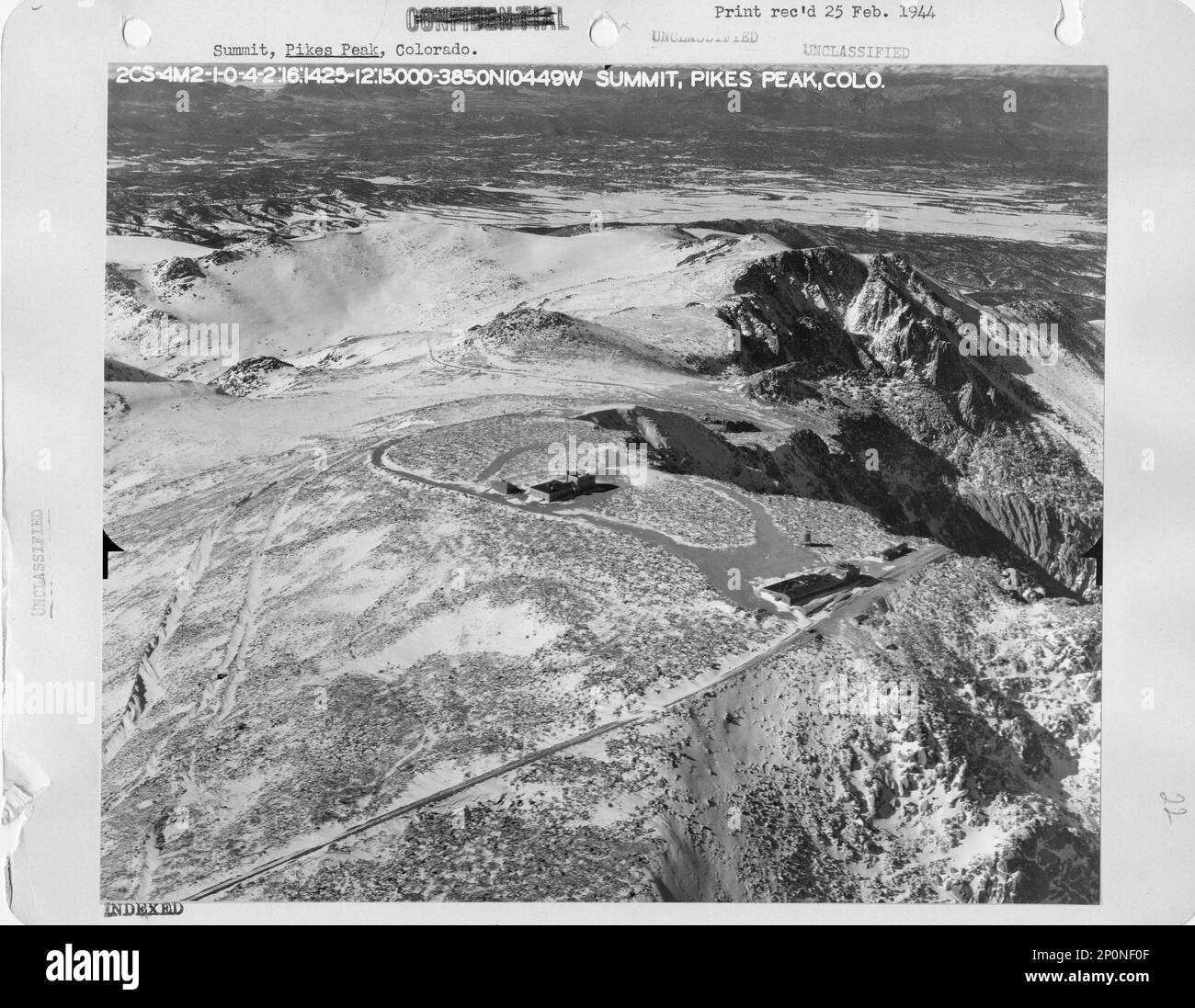 Colorado - Pikes Peak, Aerial Photograph Stock Photo - Alamy