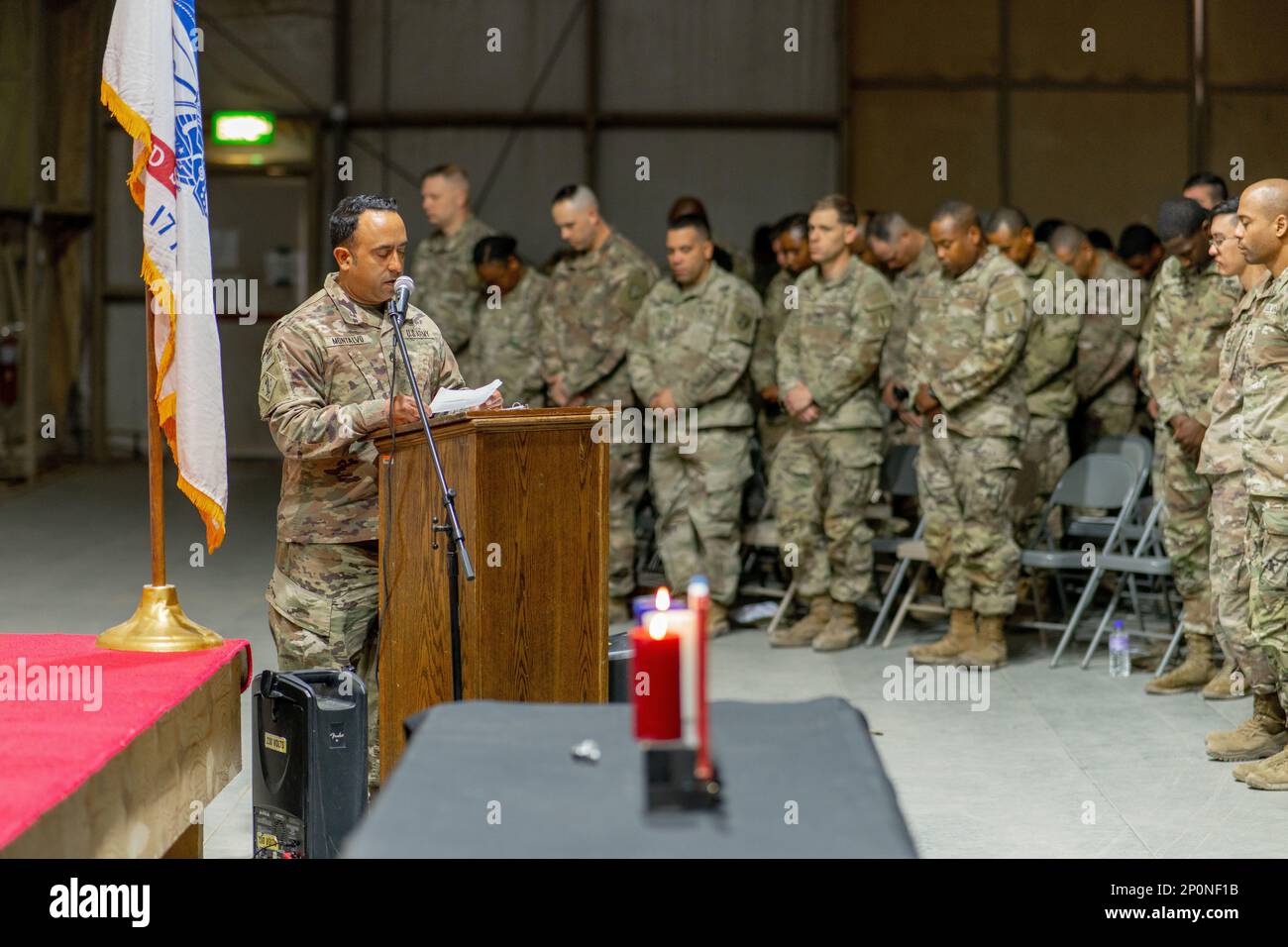 U.S. Army Staff Sgt. Anthony Montalvo, a religious affairs specialist ...