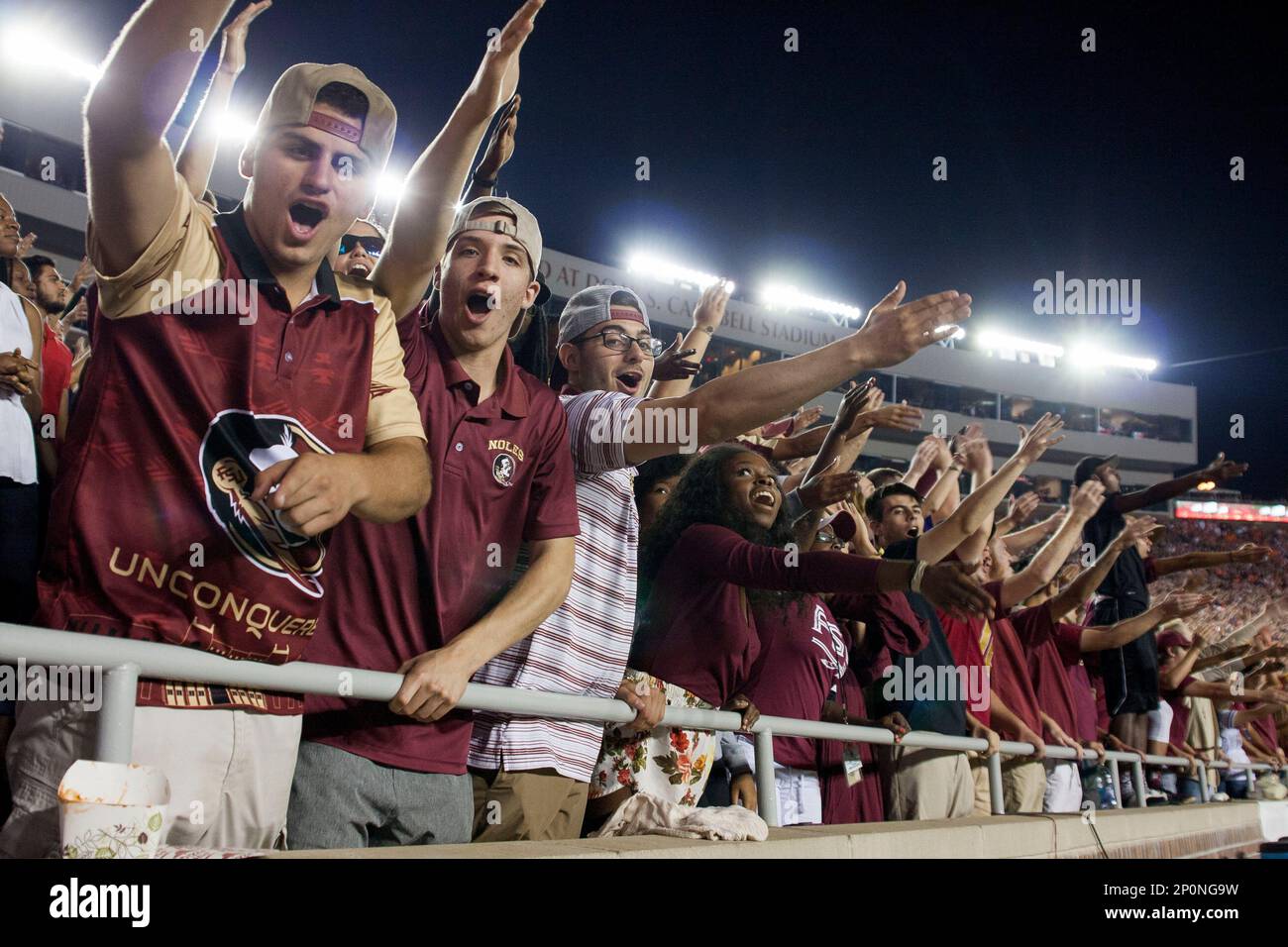 TALLAHASSEE, FL - OCTOBER 29: Florida State fans doing the tomahawk ...