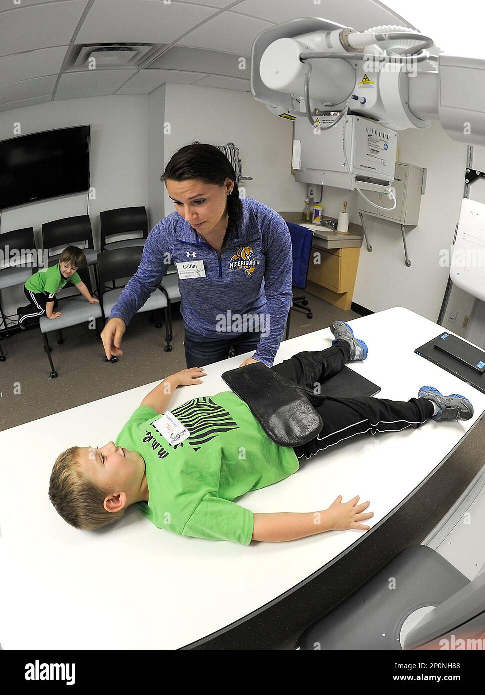 Misericordia University student Caitlin Kennedy explains the procedure ...