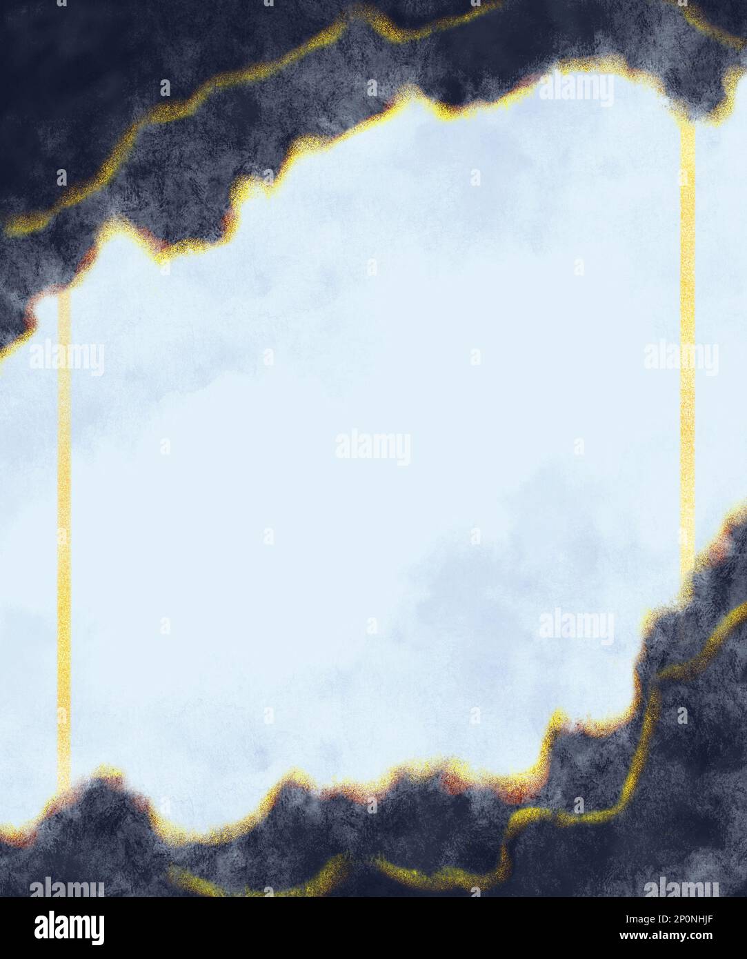 Indigo blue watercolor border hi-res stock photography and images - Alamy