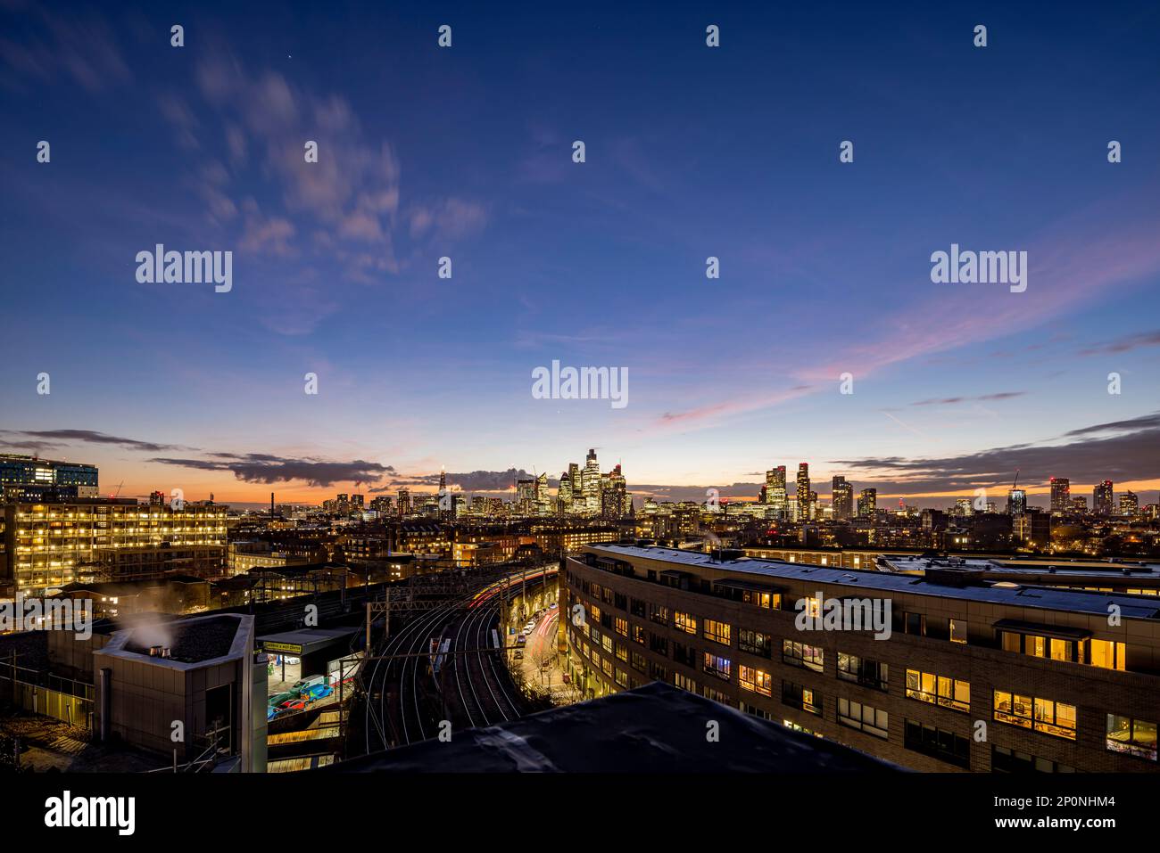London Skyline Views, City Scape, Evening Sunset Stock Photo - Alamy