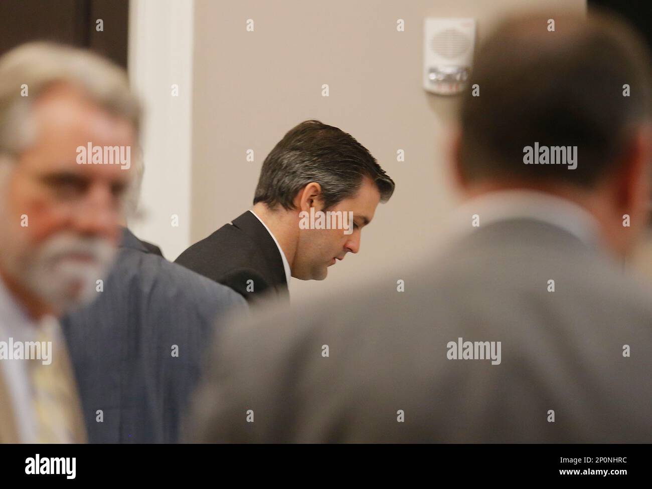 Former North Charleston Police Officer Michael Slager stands in the ...