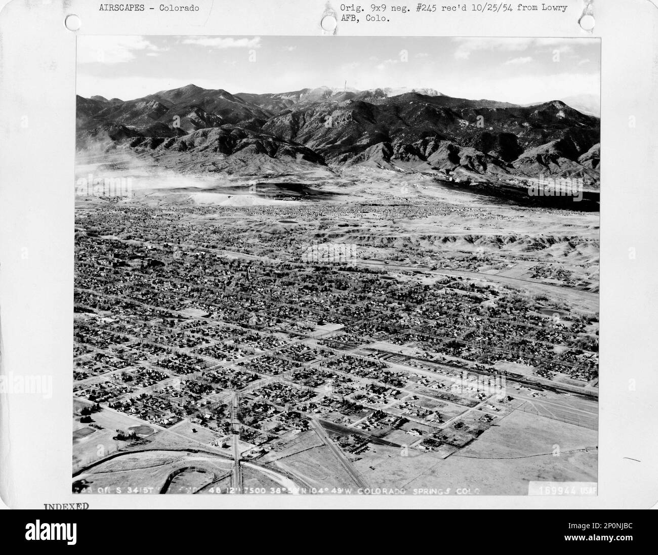 Colorado - Colorado Springs, Aerial Photograph Stock Photo - Alamy