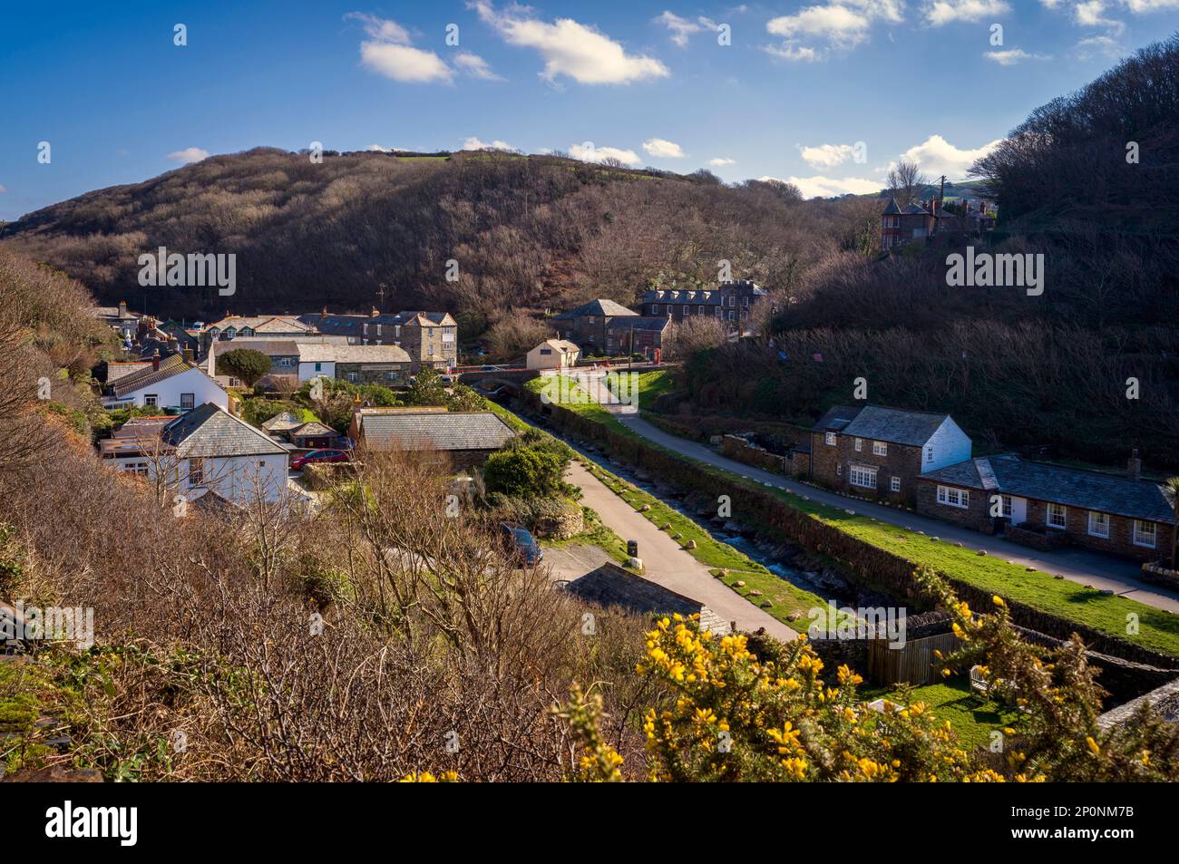 The Pretty seaside port of Boscastle in Cornwall Stock Photo - Alamy