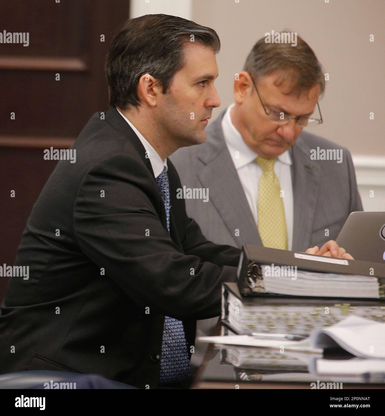 Former North Charleston Police Officer Michael Slager, second from ...