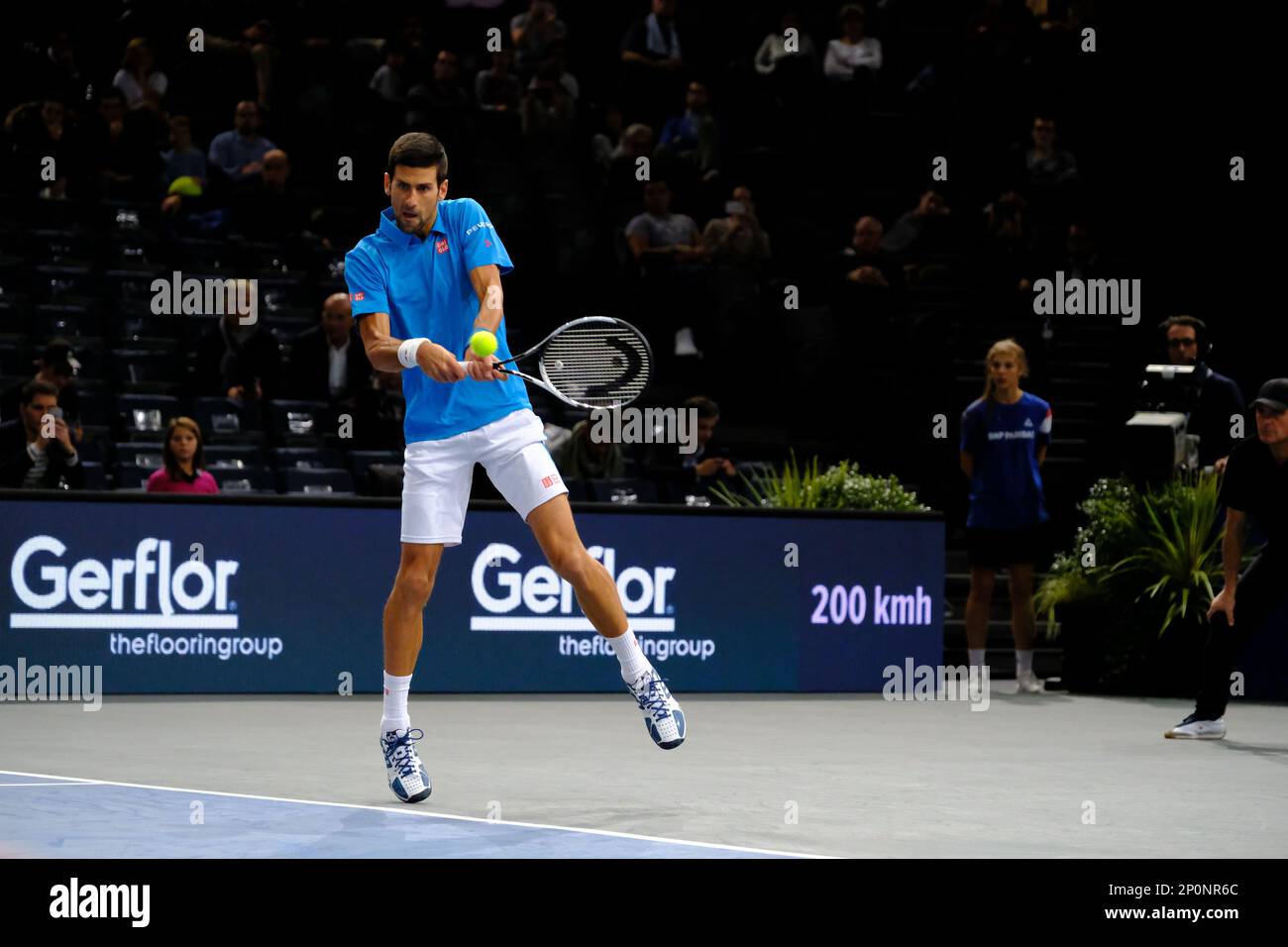 November 2, 2016 - Paris, France - The Serbian player NOVAK DJOKOVIC, world number one, returns ...